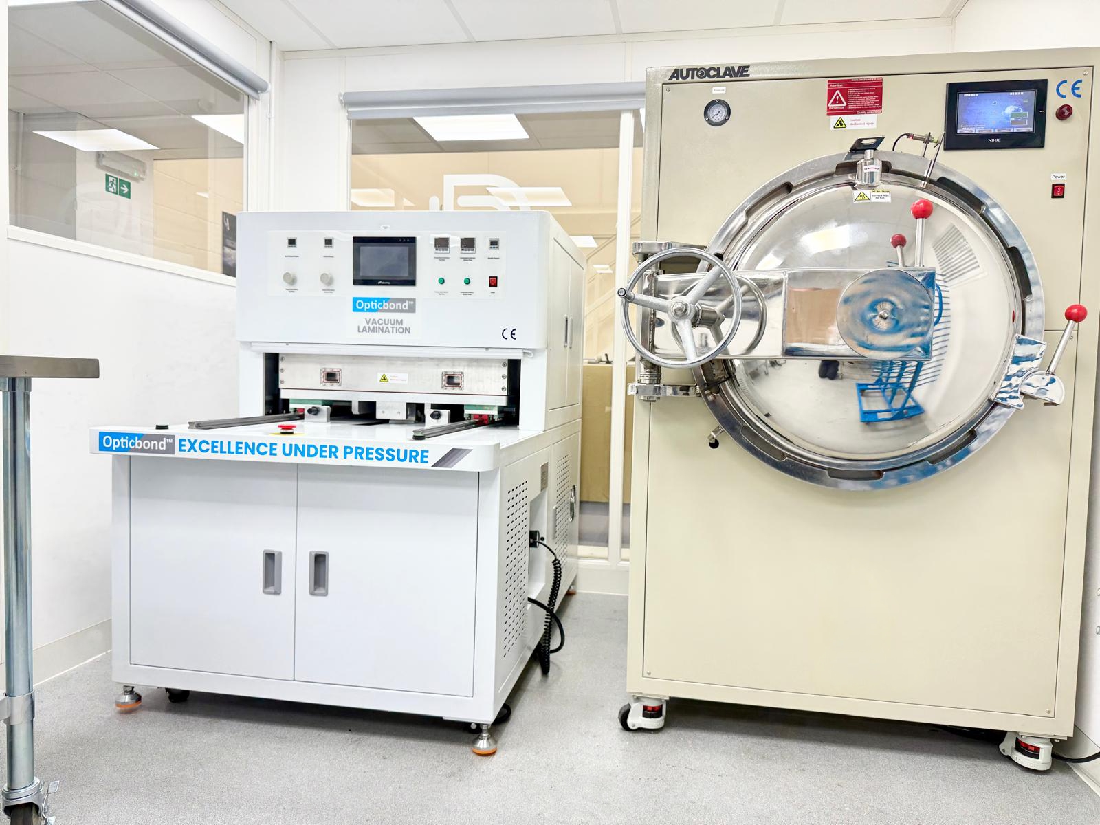 UK’s first large-format vacuum lamination & optical bonding